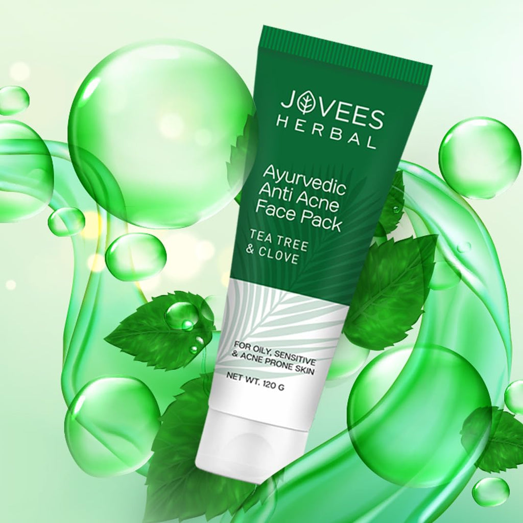 Jovees Antiseptic Anti Acne Face Pack With Tea Tree & Clove Extract ...