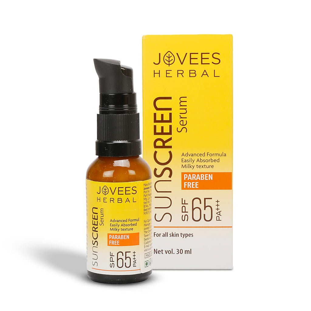Jovees Sunscreen Face Serum SPF 65 PA+++ | Broad Spectrum Protection ...