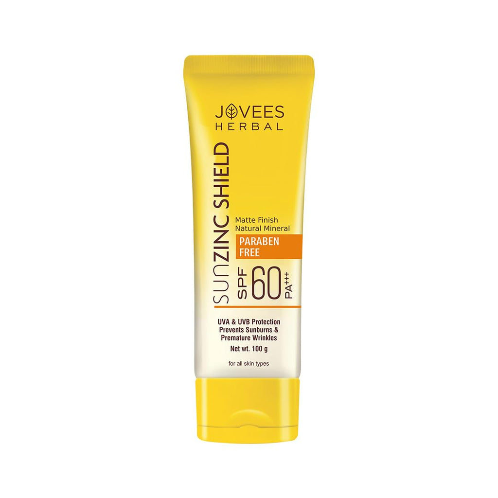 Jovees Sun Zinc Shield SPF 60 PA+++ Broad Spectrum | Matte Finish ...