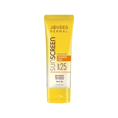 Jovees Sunscreen Fairness Gel SPF 25 | Oily, Sensitive & Dry Skin ...